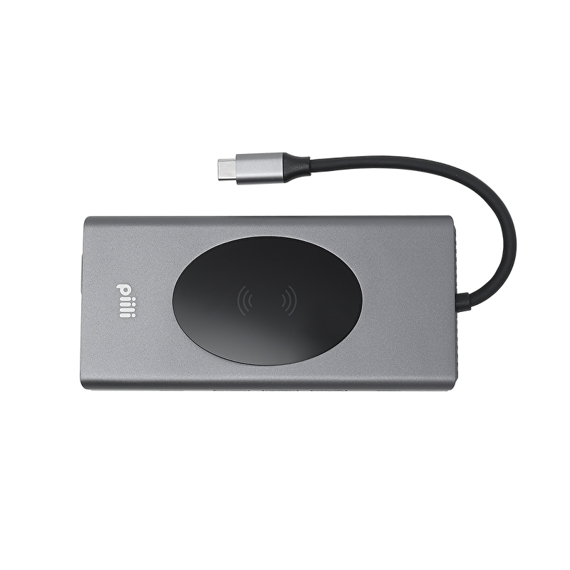 Piili 13 Port Dönüştürücü ve Kablosuz Şarj - Troy Estore